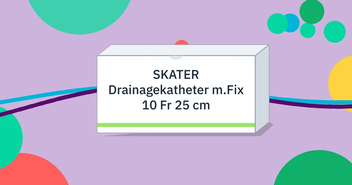 Symbolbild: Packung mit der Aufschrift SKATER Drainagekatheter m.Fix 10 Fr 25 cm (PZN 06769730) – Verfügbarkeit und Bezug in Apotheken in Frankfurt am Main