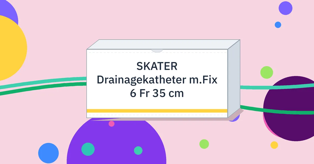 Symbolbild: Packung mit der Aufschrift SKATER Drainagekatheter m.Fix 6 Fr 35 cm (PZN 06769799) – Verfügbarkeit und Bezug in Apotheken in Frankfurt am Main
