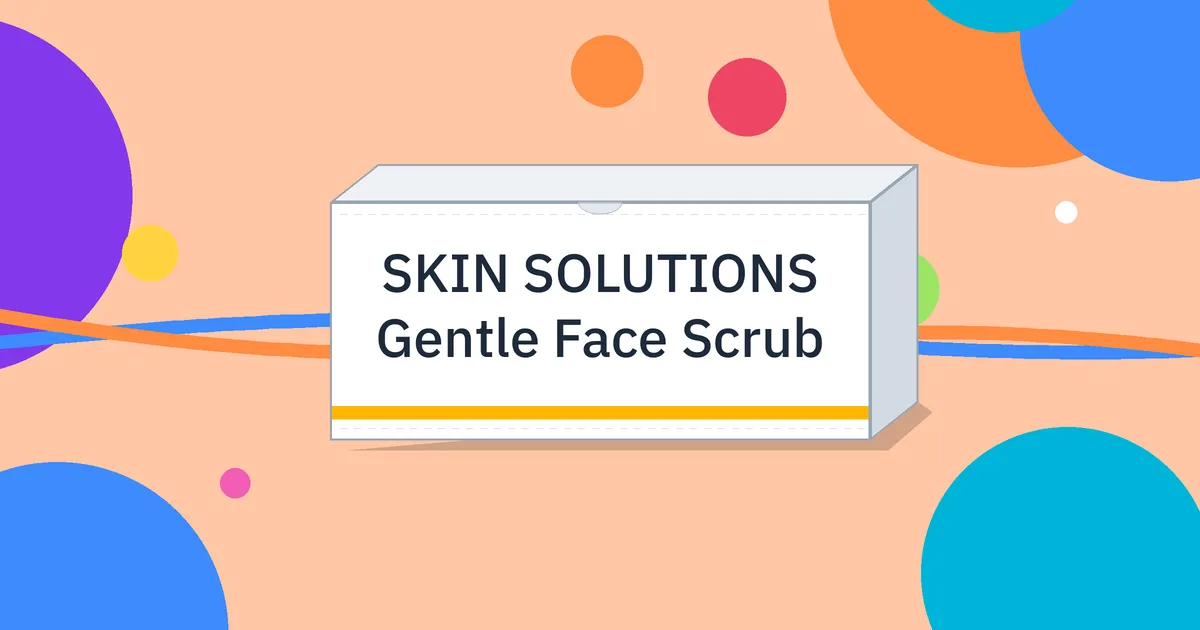 Symbolbild: Packung mit der Aufschrift SKIN SOLUTIONS Gentle Face Scrub (PZN 17857609) – Verfügbarkeit und Bezug in Apotheken in Frankfurt am Main