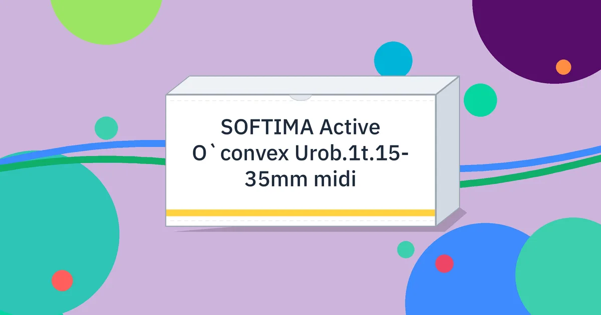 Symbolbild: Packung mit der Aufschrift SOFTIMA Active O`convex Urob.1t.15-35mm midi (PZN 18808211) – Verfügbarkeit und Bezug in Apotheken in Frankfurt am Main