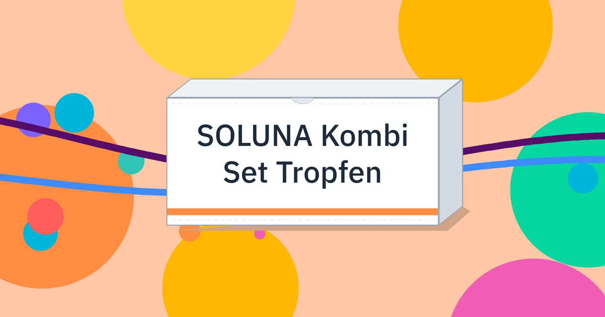 Symbolbild: Packung mit der Aufschrift SOLUNA Kombi Set Tropfen (PZN 08705303) – Verfügbarkeit und Bezug in Apotheken in Frankfurt am Main