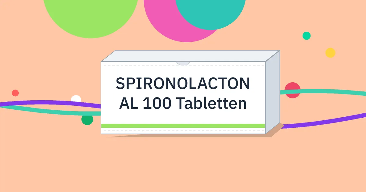 Symbolbild: Packung mit der Aufschrift SPIRONOLACTON AL 100 Tabletten (PZN 00958476) – Verfügbarkeit und Bezug in Apotheken in Frankfurt am Main
