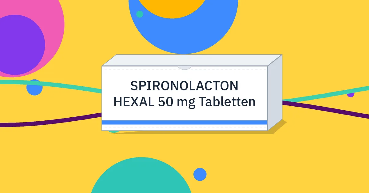 Symbolbild: Packung mit der Aufschrift SPIRONOLACTON HEXAL 50 mg Tabletten (PZN 01363147) – Verfügbarkeit und Bezug in Apotheken in Frankfurt am Main