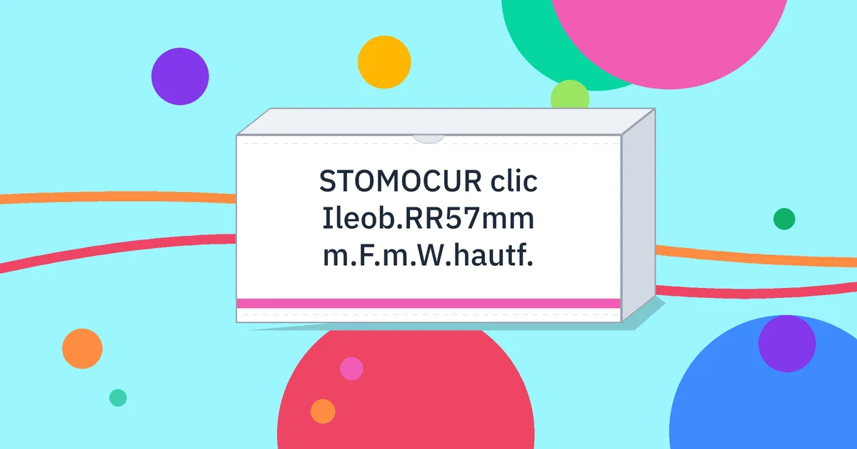 Symbolbild: Packung mit der Aufschrift STOMOCUR clic Ileob.RR57mm m.F.m.W.hautf. (PZN 14367365) – Verfügbarkeit und Bezug in Apotheken in Frankfurt am Main