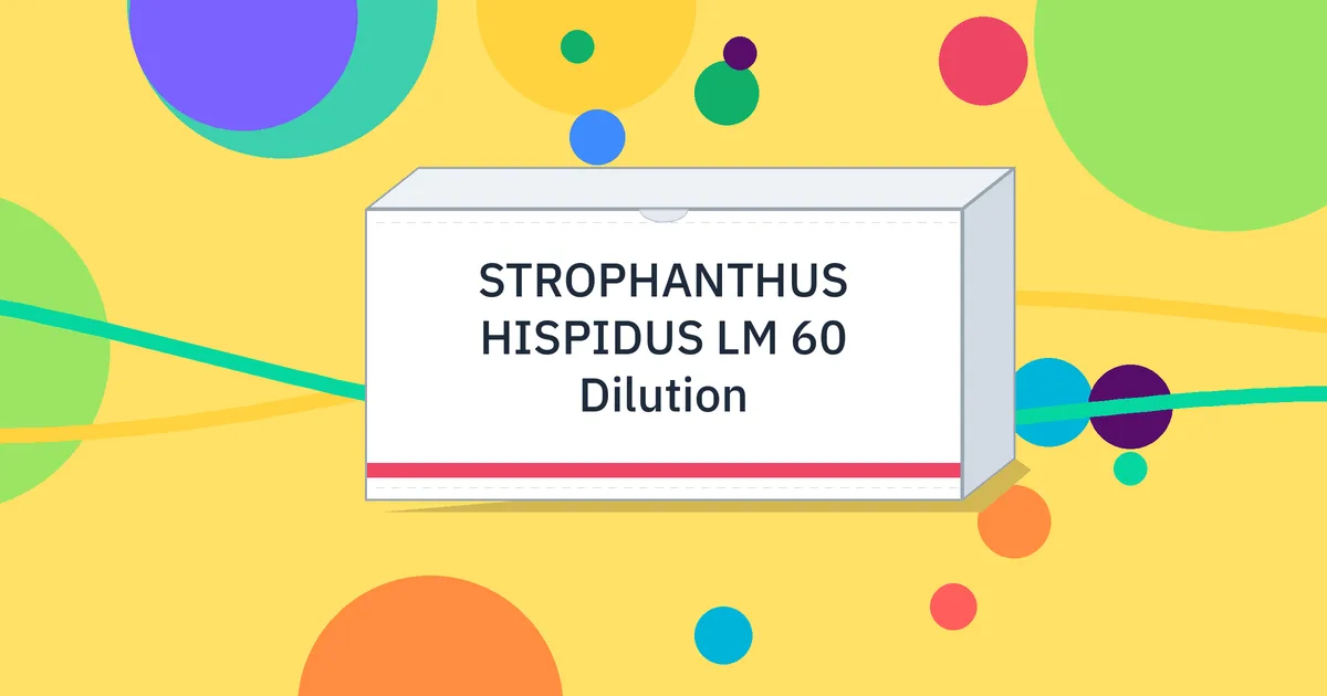 Symbolbild: Packung mit der Aufschrift STROPHANTHUS HISPIDUS LM 60 Dilution (PZN 13205583) – Verfügbarkeit und Bezug in Apotheken in Frankfurt am Main