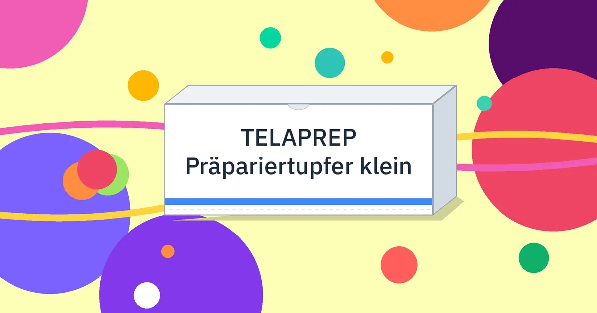 Symbolbild: Packung mit der Aufschrift TELAPREP Präpariertupfer klein (PZN 19890195) – Verfügbarkeit und Bezug in Apotheken in Frankfurt am Main