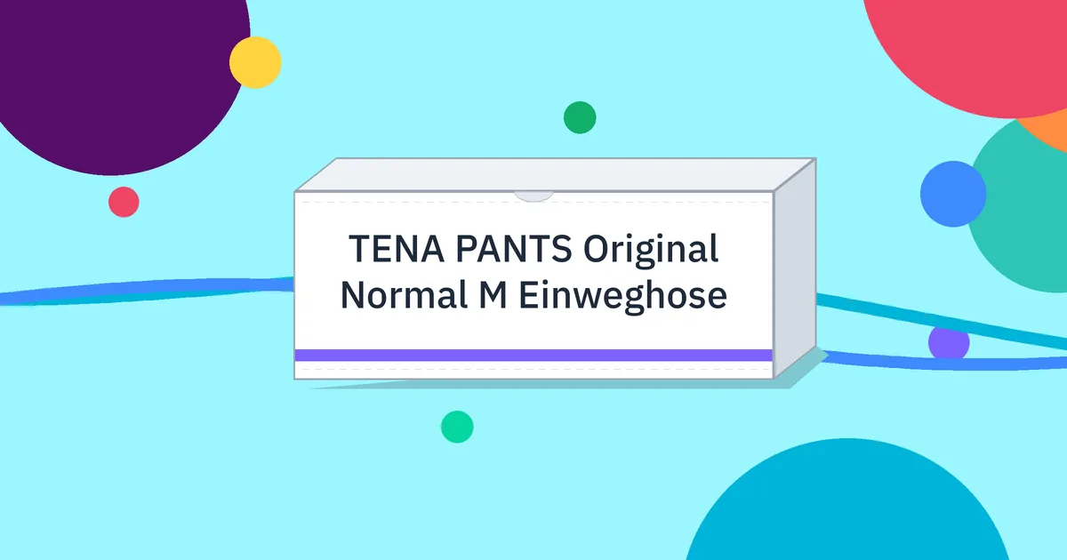 Symbolbild: Packung mit der Aufschrift TENA PANTS Original Normal M Einweghose (PZN 11307658) – Verfügbarkeit und Bezug in Apotheken in Frankfurt am Main