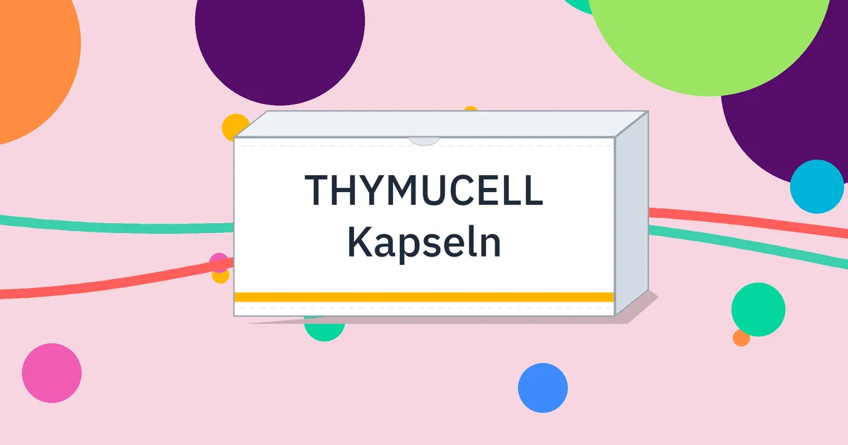 Symbolbild: Packung mit der Aufschrift THYMUCELL Kapseln (PZN 01161780) – Verfügbarkeit und Bezug in Apotheken in Frankfurt am Main