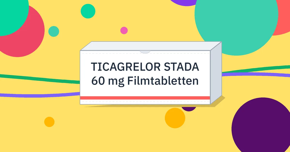 Symbolbild: Packung mit der Aufschrift TICAGRELOR STADA 60 mg Filmtabletten (PZN 18075547) – Verfügbarkeit und Bezug in Apotheken in Frankfurt am Main