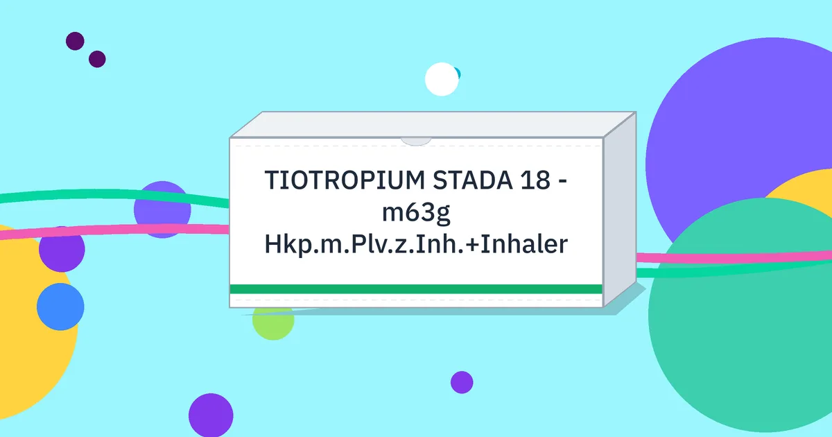 Symbolbild: Packung mit der Aufschrift TIOTROPIUM STADA 18 -m63g Hkp.m.Plv.z.Inh.+Inhaler (PZN 18075607) – Verfügbarkeit und Bezug in Apotheken in Frankfurt am Main