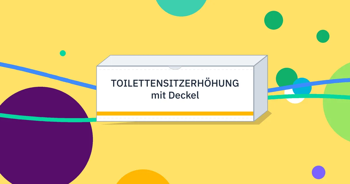 Symbolbild: Packung mit der Aufschrift TOILETTENSITZERHÖHUNG mit Deckel (PZN 04849270) – Verfügbarkeit und Bezug in Apotheken in Frankfurt am Main
