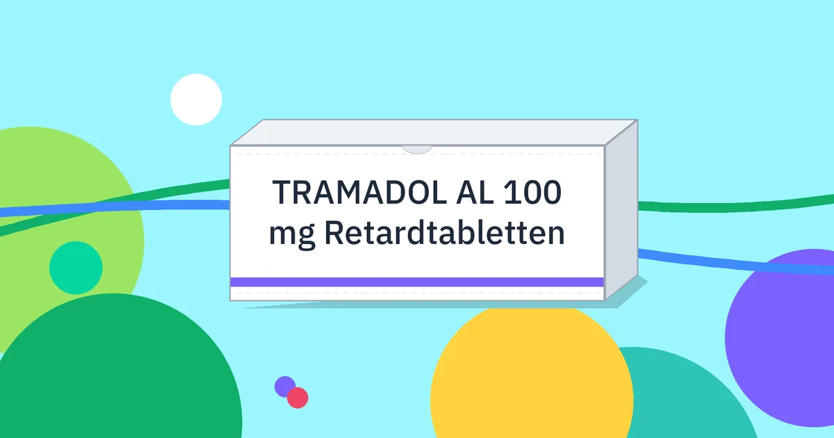 Symbolbild: Packung mit der Aufschrift TRAMADOL AL 100 mg Retardtabletten (PZN 02765942) – Verfügbarkeit und Bezug in Apotheken in Frankfurt am Main