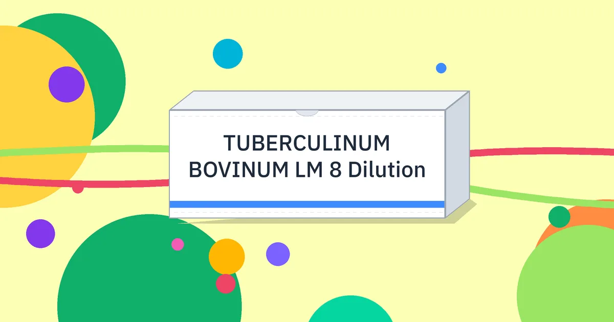Symbolbild: Packung mit der Aufschrift TUBERCULINUM BOVINUM LM 8 Dilution (PZN 13253903) – Verfügbarkeit und Bezug in Apotheken in Frankfurt am Main