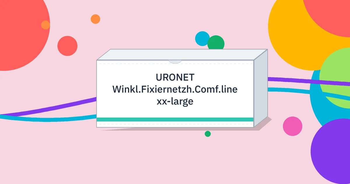 Symbolbild: Packung mit der Aufschrift URONET Winkl.Fixiernetzh.Comf.line xx-large (PZN 00477400) – Verfügbarkeit und Bezug in Apotheken in Frankfurt am Main