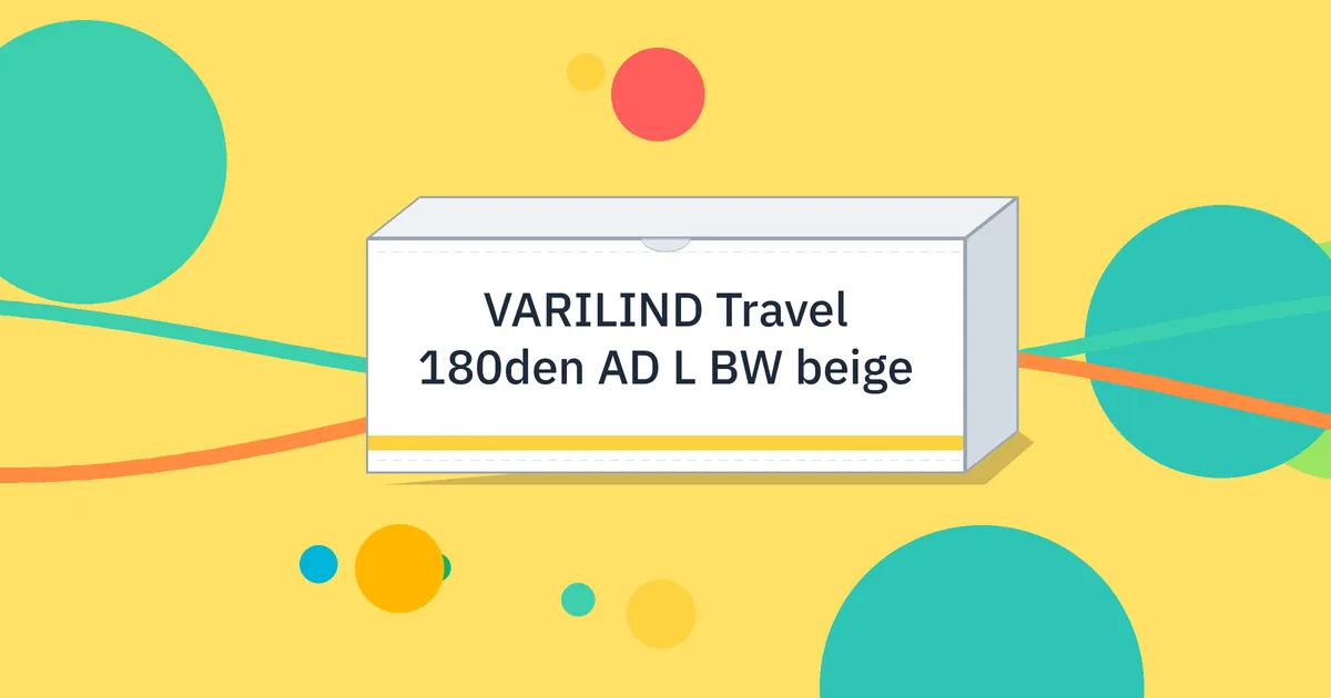 Symbolbild: Packung mit der Aufschrift VARILIND Travel 180den AD L BW beige (PZN 04252885) – Verfügbarkeit und Bezug in Apotheken in Frankfurt am Main
