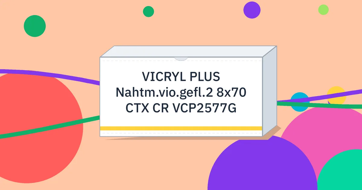 Symbolbild: Packung mit der Aufschrift VICRYL PLUS Nahtm.vio.gefl.2 8x70 CTX CR VCP2577G (PZN 20895625) – Verfügbarkeit und Bezug in Apotheken in Frankfurt am Main