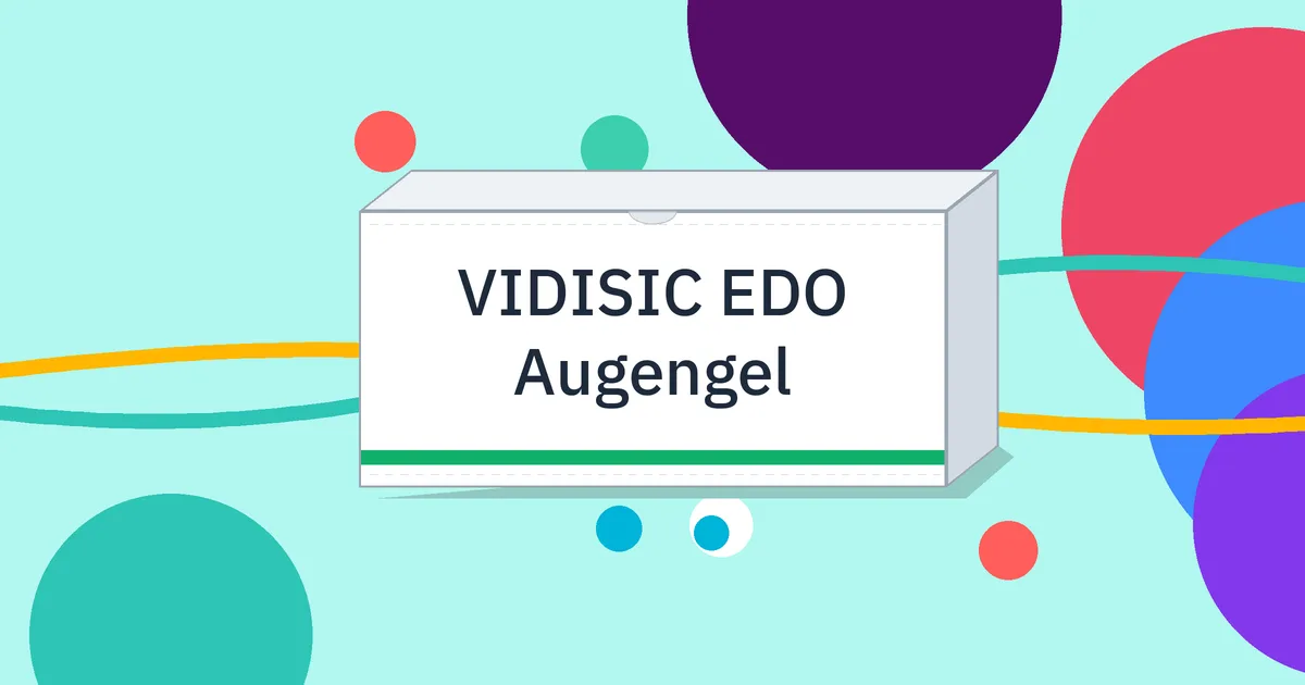 Symbolbild: Packung mit der Aufschrift VIDISIC EDO Augengel (PZN 00117015) – Verfügbarkeit und Bezug in Apotheken in Frankfurt am Main
