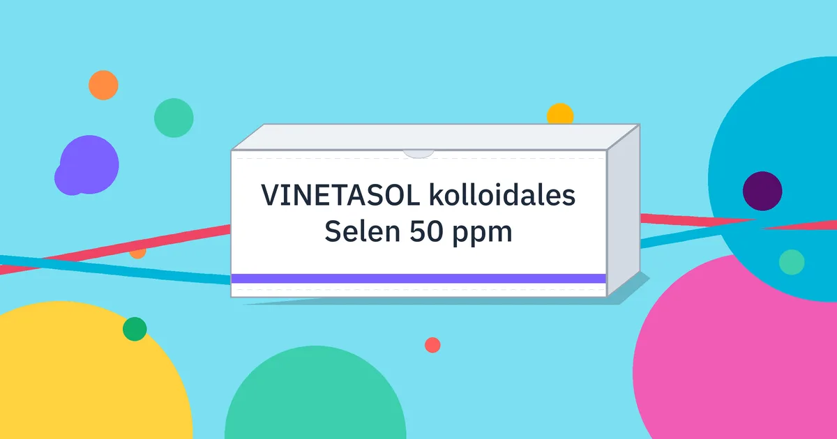 Symbolbild: Packung mit der Aufschrift VINETASOL kolloidales Selen 50 ppm (PZN 19528979) – Verfügbarkeit und Bezug in Apotheken in Frankfurt am Main