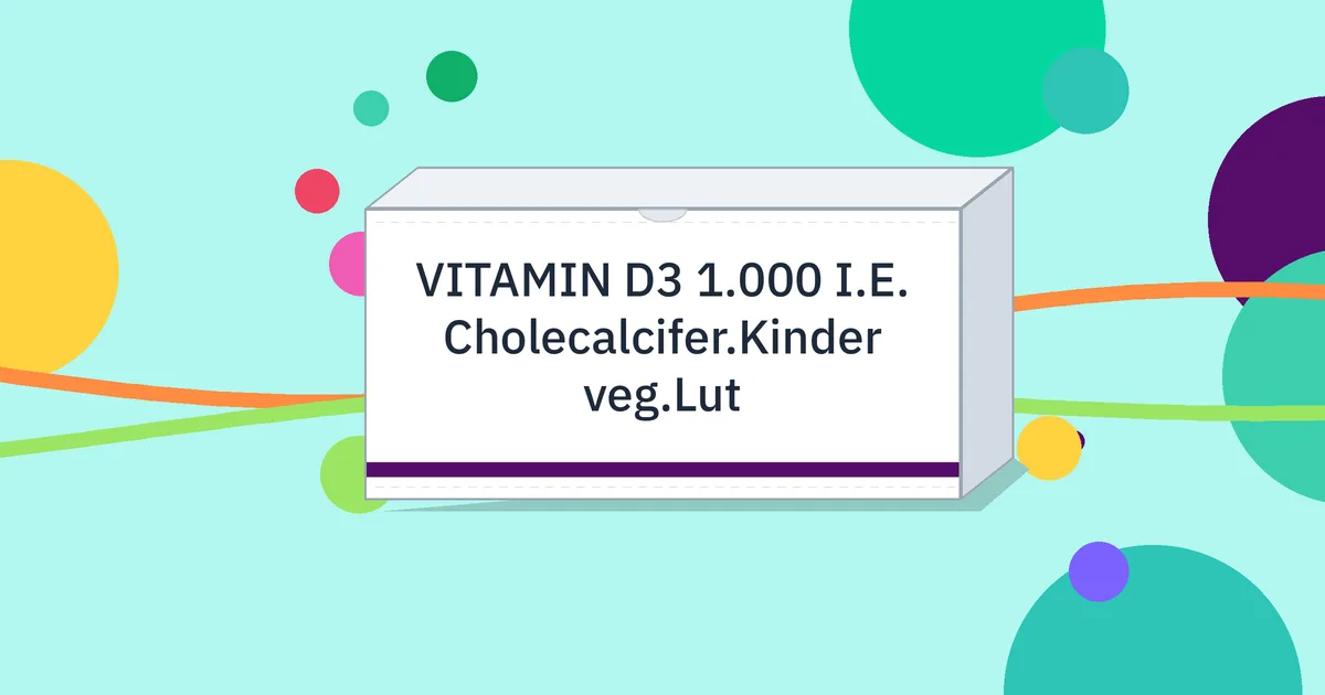 Symbolbild: Packung mit der Aufschrift VITAMIN D3 1.000 I.E. Cholecalcifer.Kinder veg.Lut (PZN 18238558) – Verfügbarkeit und Bezug in Apotheken in Frankfurt am Main