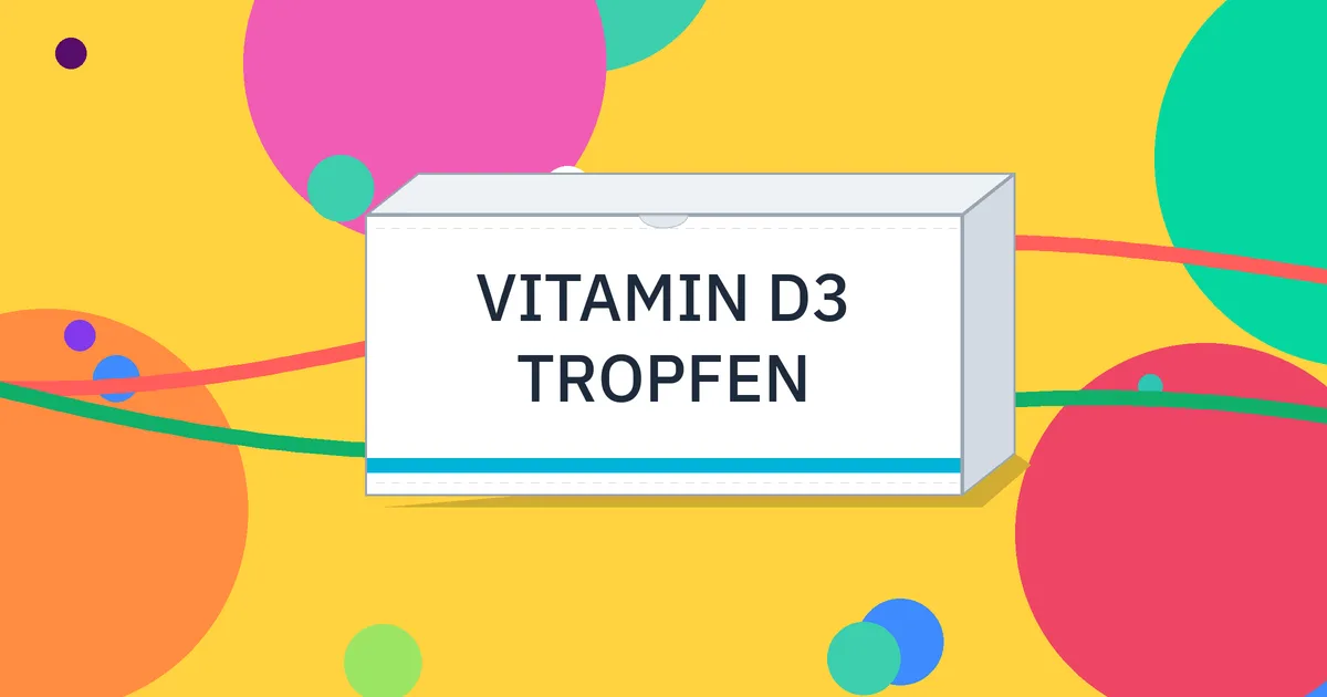 Symbolbild: Packung mit der Aufschrift VITAMIN D3 TROPFEN (PZN 12369489) – Verfügbarkeit und Bezug in Apotheken in Frankfurt am Main