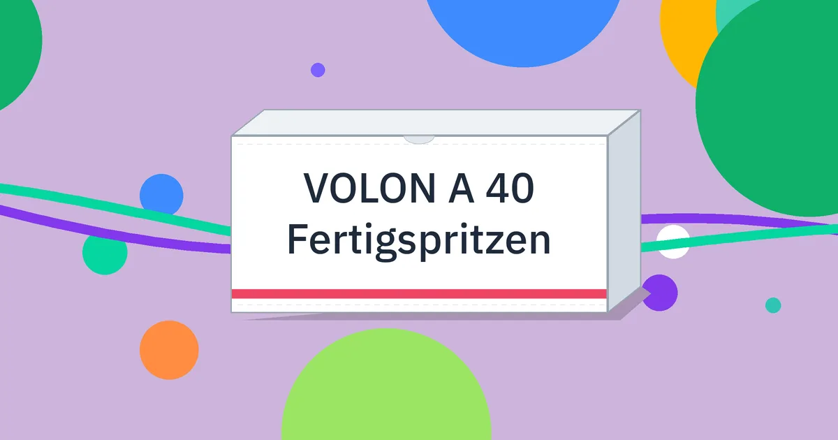 Symbolbild: Packung mit der Aufschrift VOLON A 40 Fertigspritzen (PZN 19433960) – Verfügbarkeit und Bezug in Apotheken in Frankfurt am Main