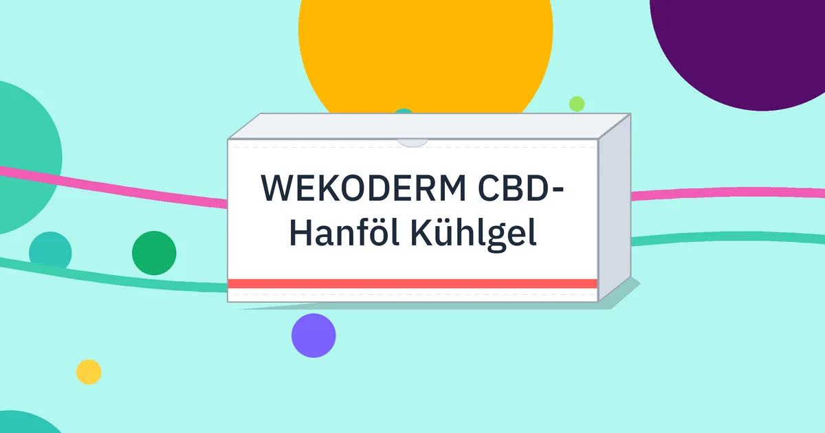 Symbolbild: Packung mit der Aufschrift WEKODERM CBD-Hanföl Kühlgel (PZN 16861684) – Verfügbarkeit und Bezug in Apotheken in Frankfurt am Main