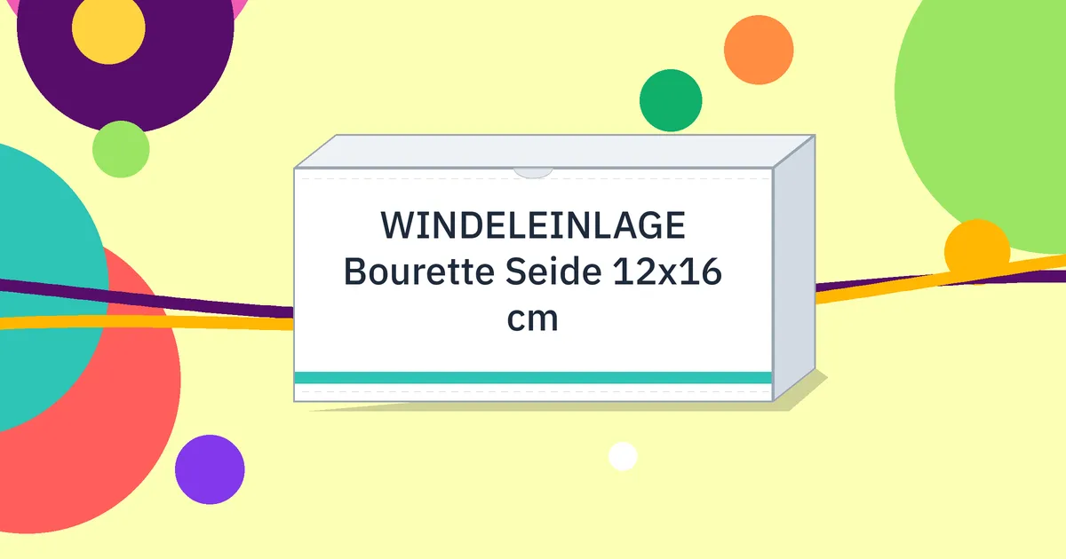 Symbolbild: Packung mit der Aufschrift WINDELEINLAGE Bourette Seide 12x16 cm (PZN 16840883) – Verfügbarkeit und Bezug in Apotheken in Frankfurt am Main