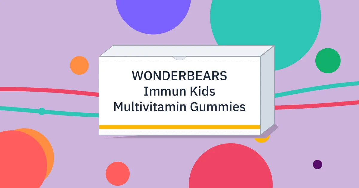 Symbolbild: Packung mit der Aufschrift WONDERBEARS Immun Kids Multivitamin Gummies (PZN 20950270) – Verfügbarkeit und Bezug in Apotheken in Frankfurt am Main