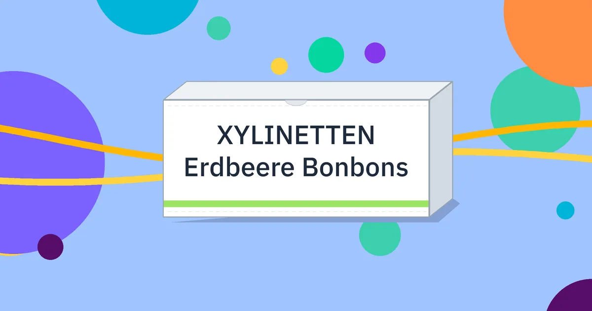 Symbolbild: Packung mit der Aufschrift XYLINETTEN Erdbeere Bonbons (PZN 10084127) – Verfügbarkeit und Bezug in Apotheken in Frankfurt am Main