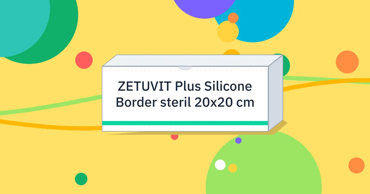 Symbolbild: Packung mit der Aufschrift ZETUVIT Plus Silicone Border steril 20x20 cm (PZN 20025775) – Verfügbarkeit und Bezug in Apotheken in Frankfurt am Main