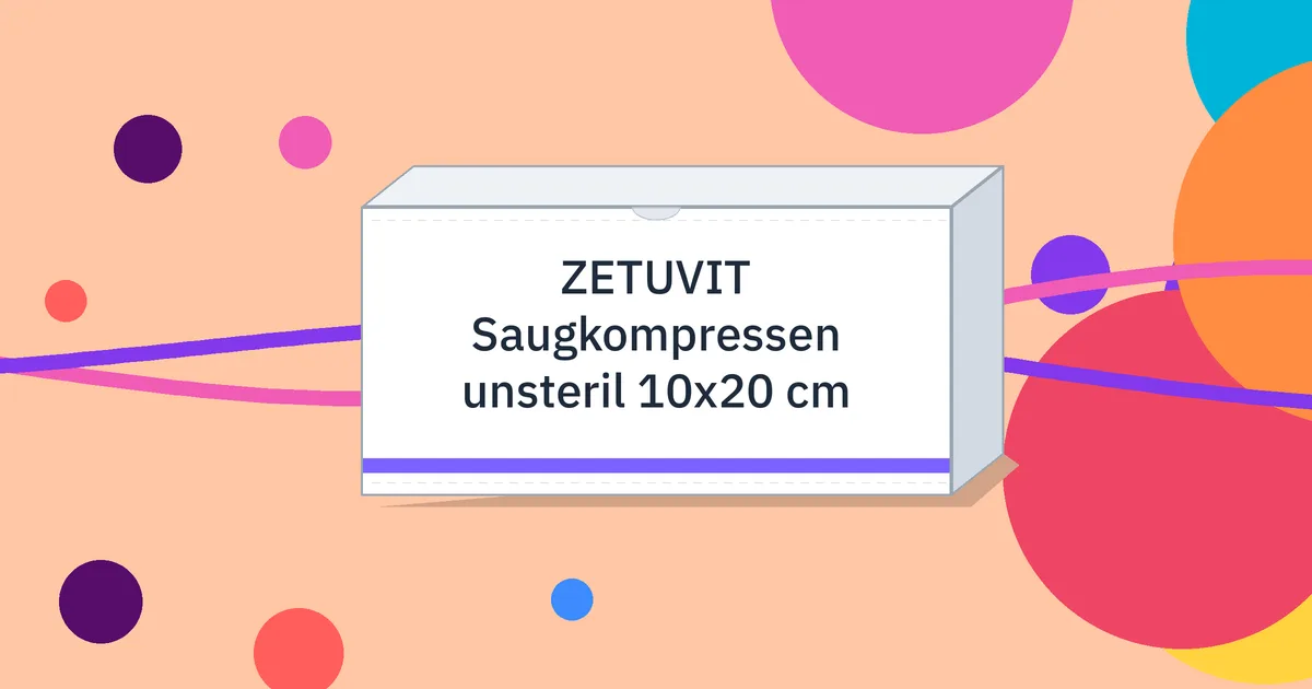 Symbolbild: Packung mit der Aufschrift ZETUVIT Saugkompressen unsteril 10x20 cm (PZN 12559741) – Verfügbarkeit und Bezug in Apotheken in Frankfurt am Main