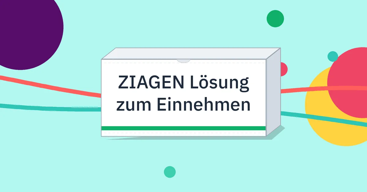 Symbolbild: Packung mit der Aufschrift ZIAGEN Lösung zum Einnehmen (PZN 00240365) – Verfügbarkeit und Bezug in Apotheken in Frankfurt am Main