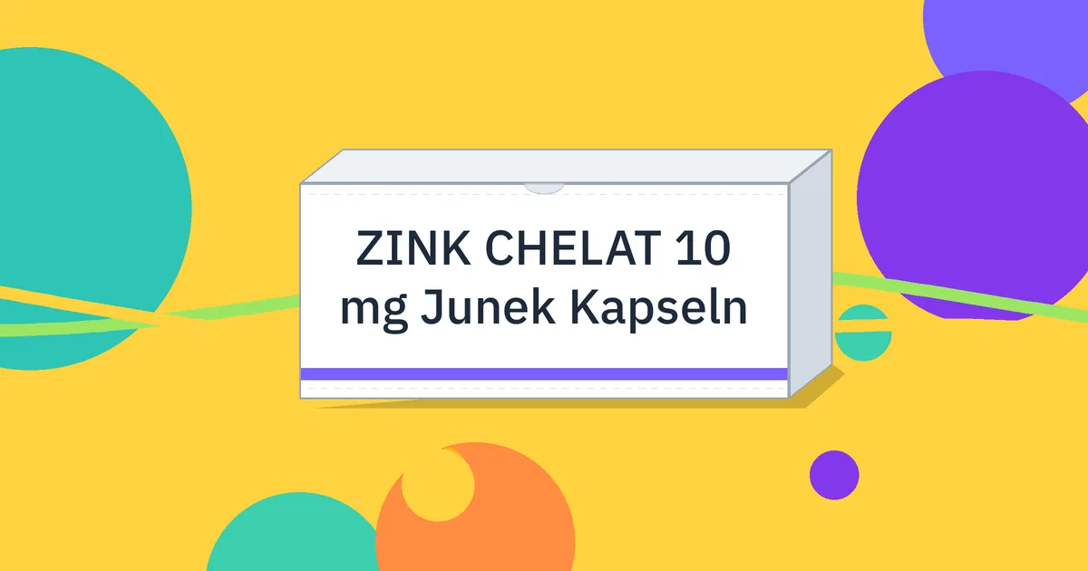Symbolbild: Packung mit der Aufschrift ZINK CHELAT 10 mg Junek Kapseln (PZN 10015391) – Verfügbarkeit und Bezug in Apotheken in Frankfurt am Main