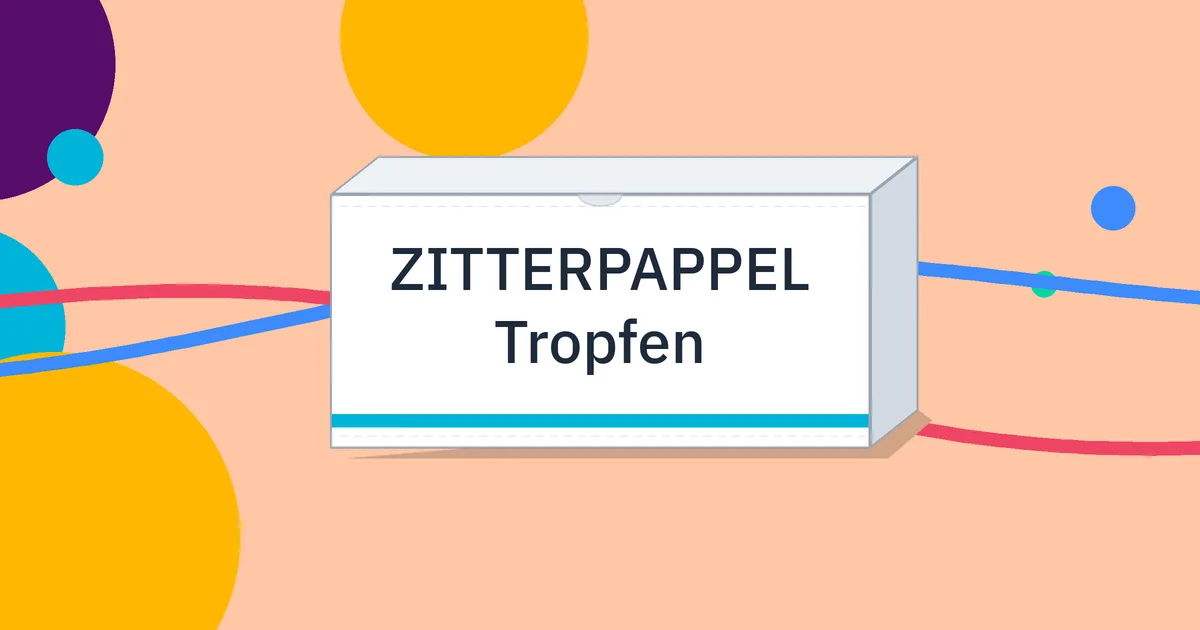 Symbolbild: Packung mit der Aufschrift ZITTERPAPPEL Tropfen (PZN 20184048) – Verfügbarkeit und Bezug in Apotheken in Frankfurt am Main