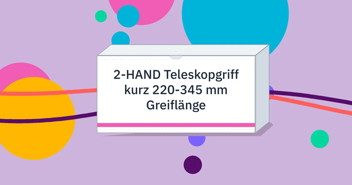 Symbolbild: Packung mit der Aufschrift 2-HAND Teleskopgriff kurz 220-345 mm Greiflänge (PZN 06553912) – Verfügbarkeit und Bezug in Apotheken in Frankfurt am Main