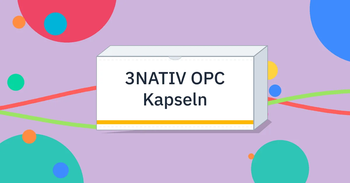 Symbolbild: Packung mit der Aufschrift 3NATIV OPC Kapseln (PZN 07522150) – Verfügbarkeit und Bezug in Apotheken in Frankfurt am Main