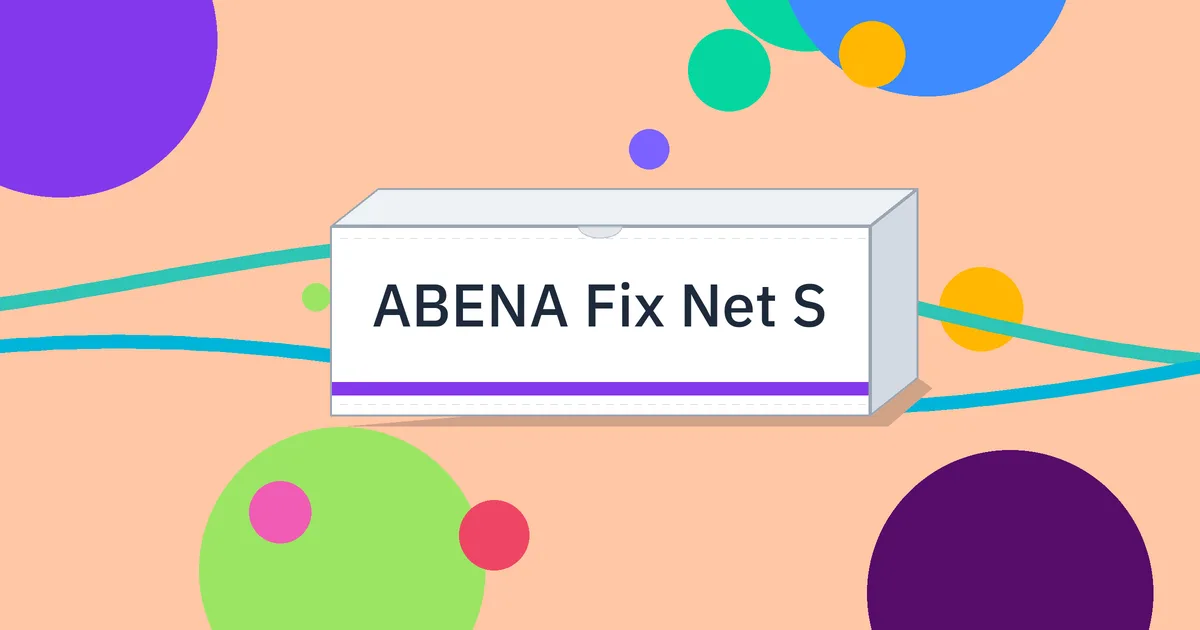 Symbolbild: Packung mit der Aufschrift ABENA Fix Net S (PZN 18161347) – Verfügbarkeit und Bezug in Apotheken in Frankfurt am Main