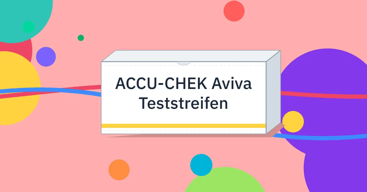 Symbolbild: Packung mit der Aufschrift ACCU-CHEK Aviva Teststreifen (PZN 16853029) – Verfügbarkeit und Bezug in Apotheken in Frankfurt am Main