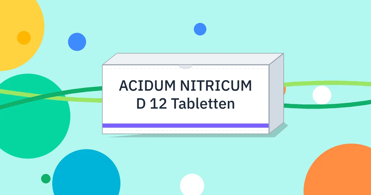 Symbolbild: Packung mit der Aufschrift ACIDUM NITRICUM D 12 Tabletten (PZN 02892066) – Verfügbarkeit und Bezug in Apotheken in Frankfurt am Main
