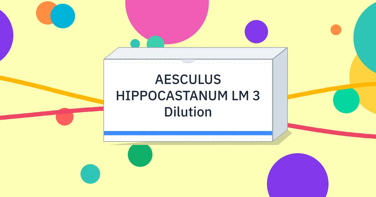 Symbolbild: Packung mit der Aufschrift AESCULUS HIPPOCASTANUM LM 3 Dilution (PZN 12755287) – Verfügbarkeit und Bezug in Apotheken in Frankfurt am Main