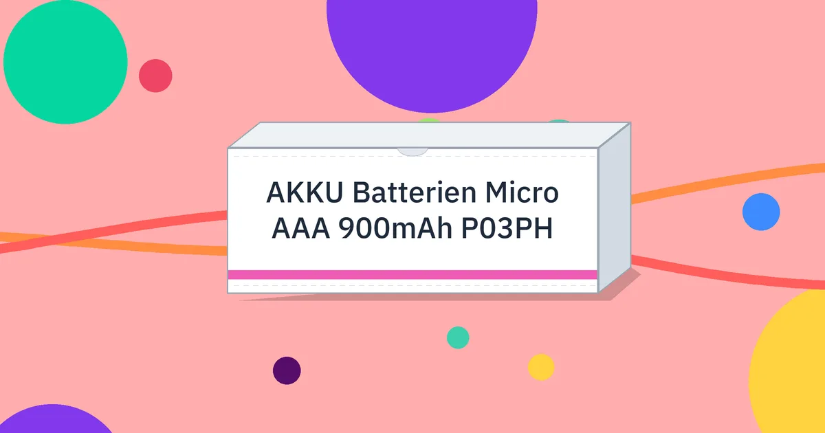 Symbolbild: Packung mit der Aufschrift AKKU Batterien Micro AAA 900mAh P03PH (PZN 10000076) – Verfügbarkeit und Bezug in Apotheken in Frankfurt am Main