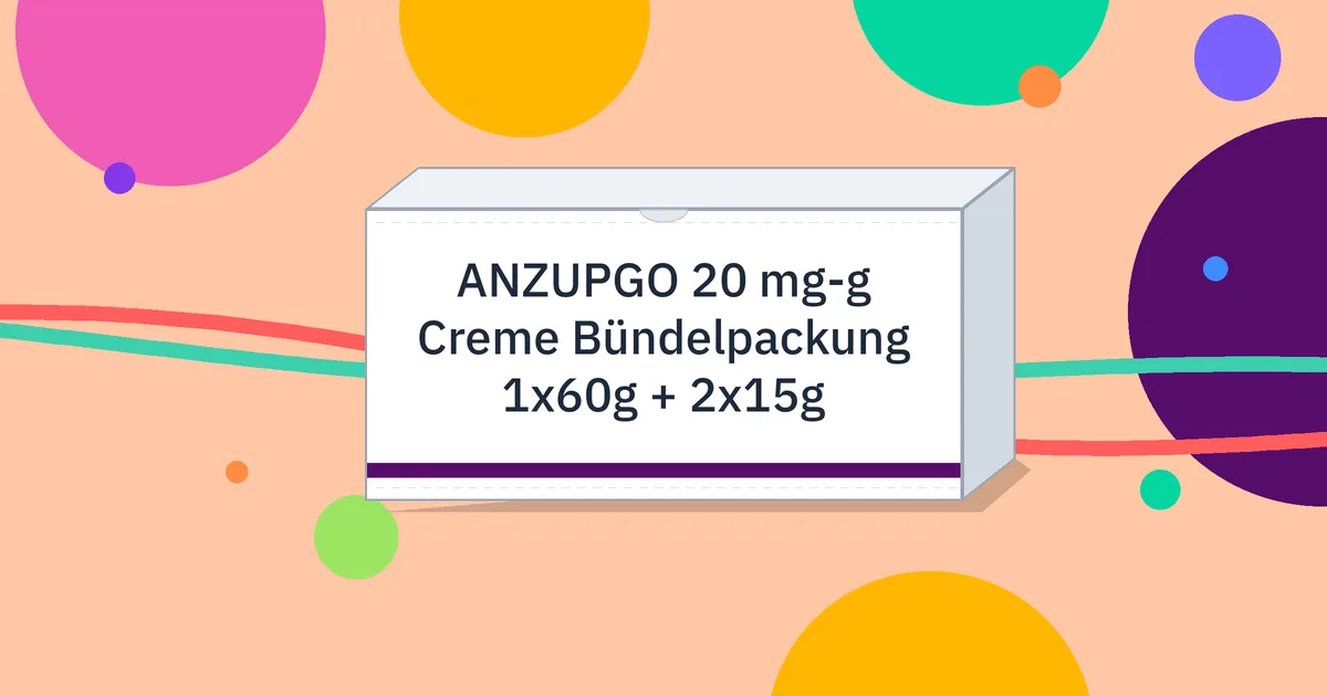 Symbolbild: Packung mit der Aufschrift ANZUPGO 20 mg-g Creme Bündelpackung 1x60g + 2x15g (PZN 19902248) – Verfügbarkeit und Bezug in Apotheken in Frankfurt am Main