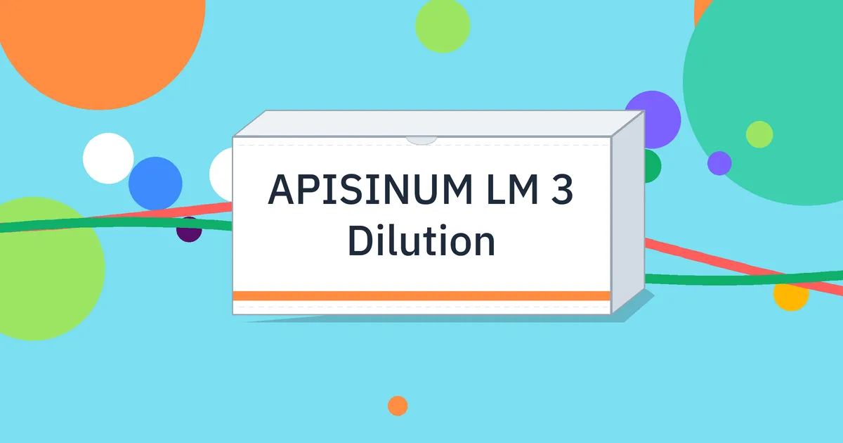Symbolbild: Packung mit der Aufschrift APISINUM LM 3 Dilution (PZN 12456656) – Verfügbarkeit und Bezug in Apotheken in Frankfurt am Main