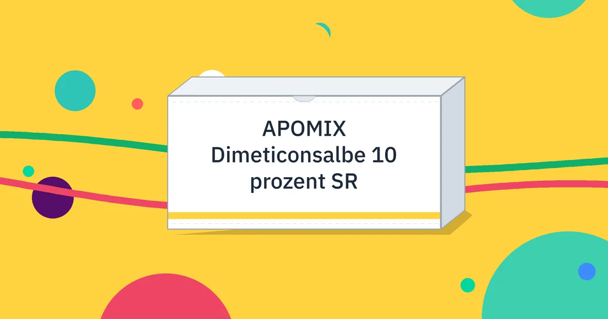 Symbolbild: Packung mit der Aufschrift APOMIX Dimeticonsalbe 10 prozent SR (PZN 17421303) – Verfügbarkeit und Bezug in Apotheken in Frankfurt am Main