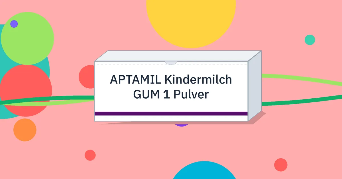 Symbolbild: Packung mit der Aufschrift APTAMIL Kindermilch GUM 1 Pulver (PZN 11179456) – Verfügbarkeit und Bezug in Apotheken in Frankfurt am Main