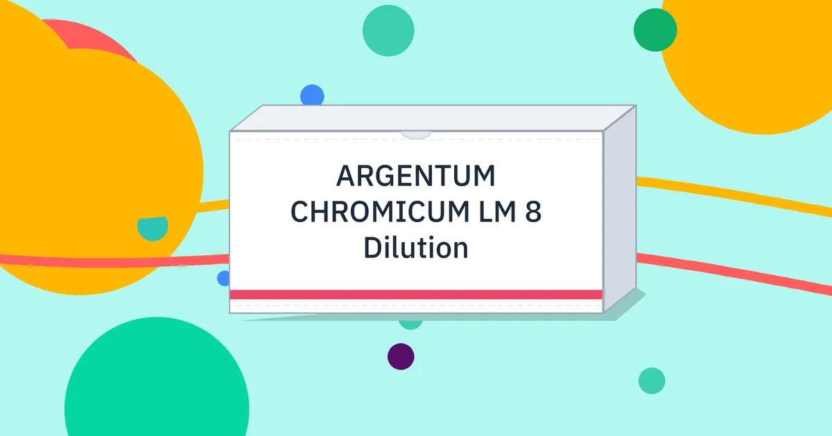 Symbolbild: Packung mit der Aufschrift ARGENTUM CHROMICUM LM 8 Dilution (PZN 13389399) – Verfügbarkeit und Bezug in Apotheken in Frankfurt am Main