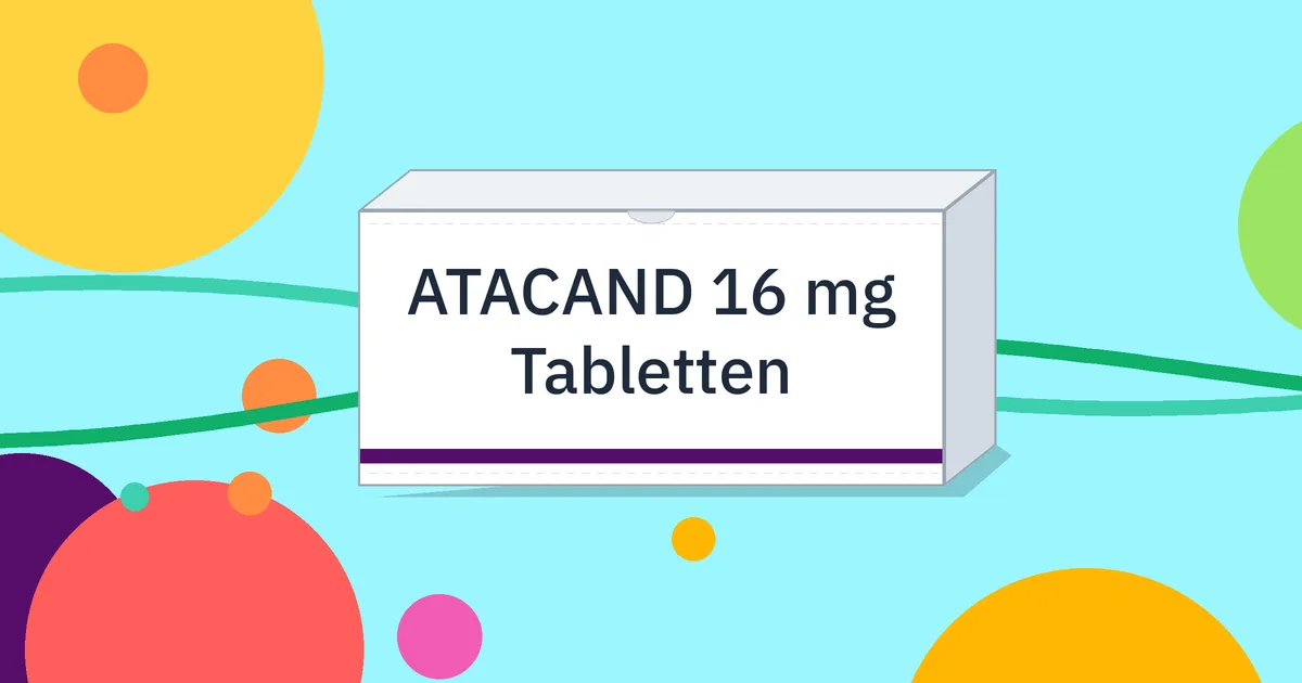 Symbolbild: Packung mit der Aufschrift ATACAND 16 mg Tabletten (PZN 01413603) – Verfügbarkeit und Bezug in Apotheken in Frankfurt am Main