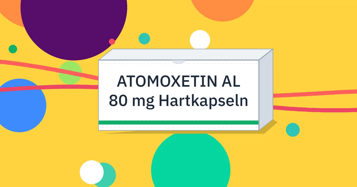 Symbolbild: Packung mit der Aufschrift ATOMOXETIN AL 80 mg Hartkapseln (PZN 14374052) – Verfügbarkeit und Bezug in Apotheken in Frankfurt am Main