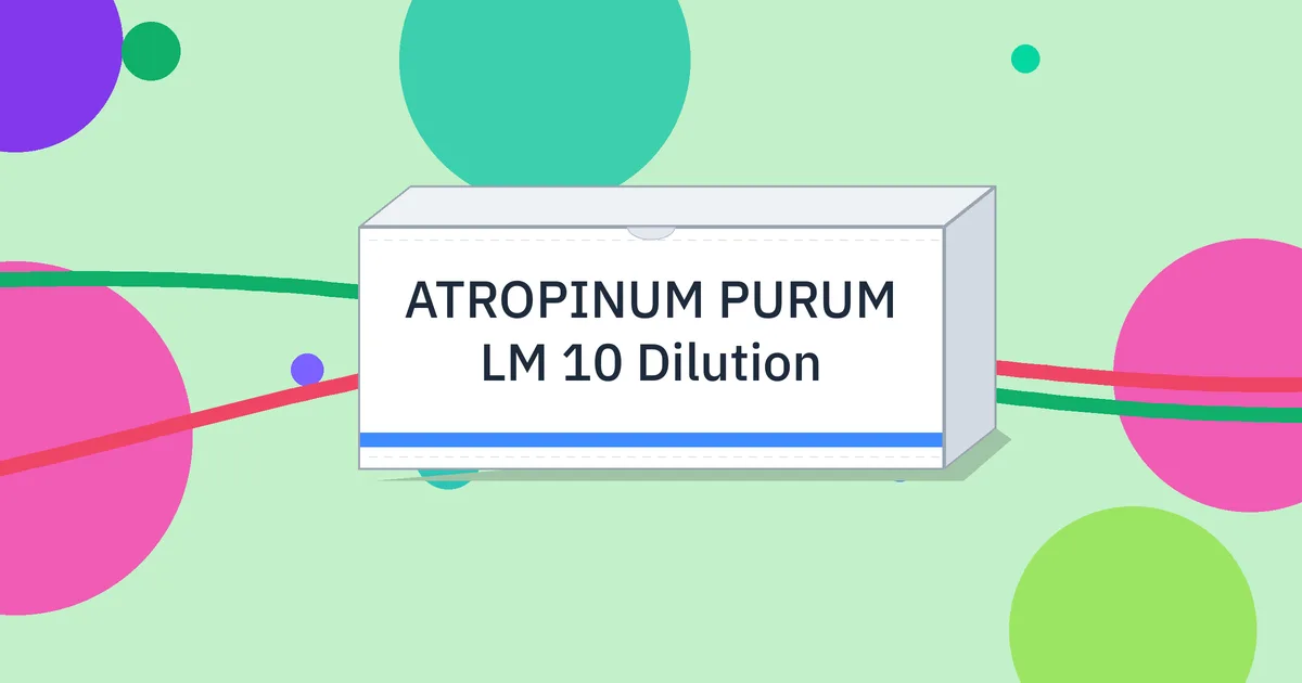Symbolbild: Packung mit der Aufschrift ATROPINUM PURUM LM 10 Dilution (PZN 12782456) – Verfügbarkeit und Bezug in Apotheken in Frankfurt am Main