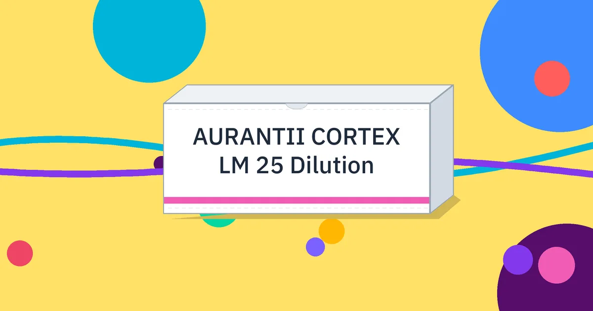 Symbolbild: Packung mit der Aufschrift AURANTII CORTEX LM 25 Dilution (PZN 13373346) – Verfügbarkeit und Bezug in Apotheken in Frankfurt am Main